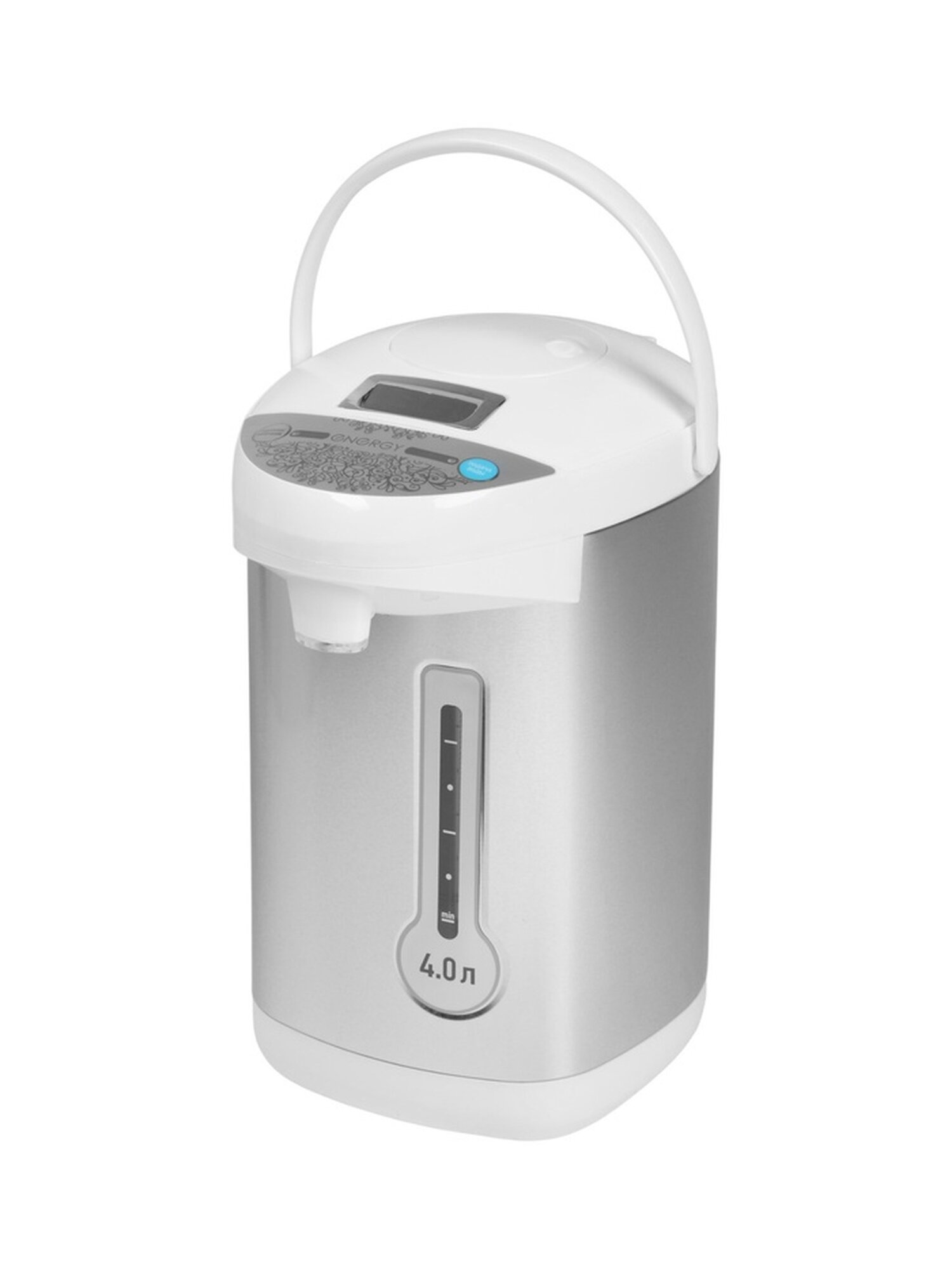 Термопот Energy TP-619, 750 Вт, 4 л, серебристо-белый 10951709