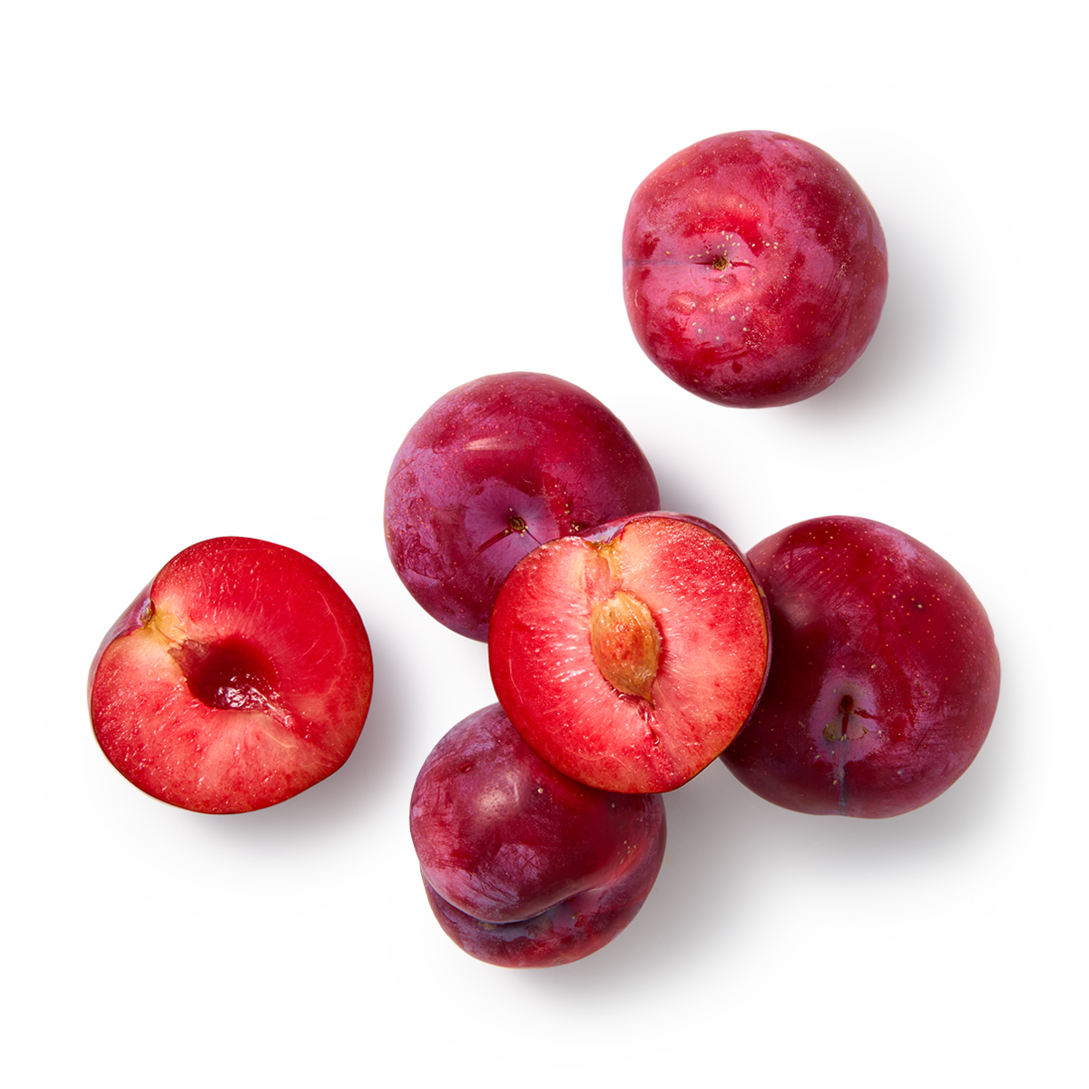 Слива красная, спелая, 500 гр, на подложке, условия хранения: от +2 °C до +6 °C