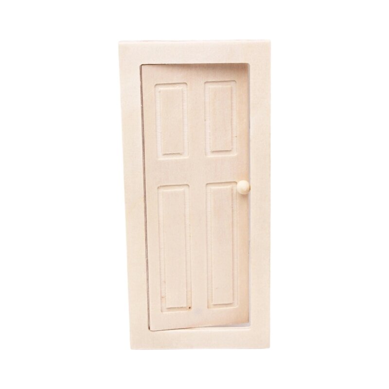 1/12 масштаба классическая дверь для кукольных домиков, черная деревянная, Желтый