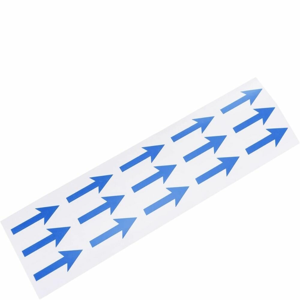 Наклейки со стрелками для маркировки помещений и улиц, яркие самоклеящиеся указатели красный и синий ПЭТ, 60 штук на 4 листах, универсальные стикеры для пола и стен, простые в использовании
