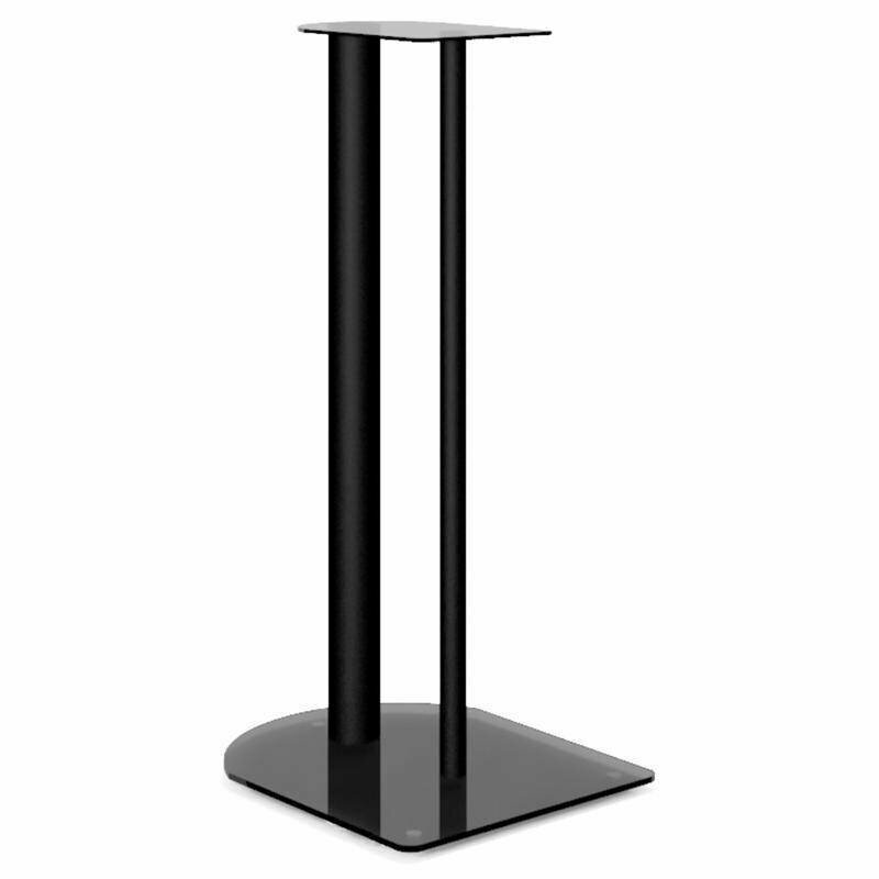 Стойки под акустику Металлдизайн (Metaldesign) MD 203-700 дымчатое стекло-чёрные опоры