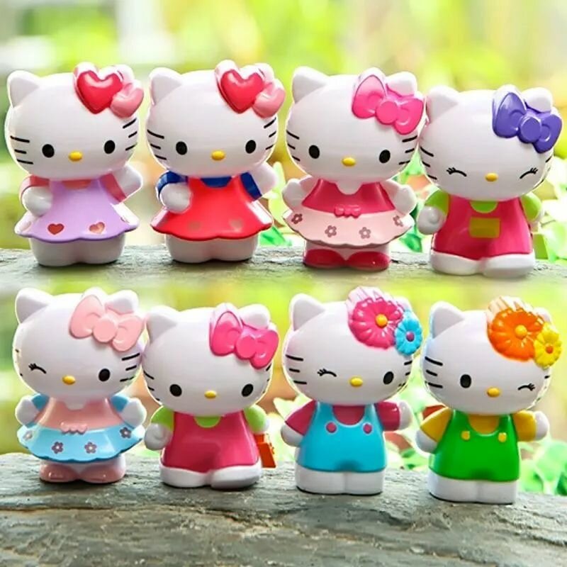 Набор фигурка хеллоу китти аниме фигурки Hello Kitty, детские игрушки, торт Топпер