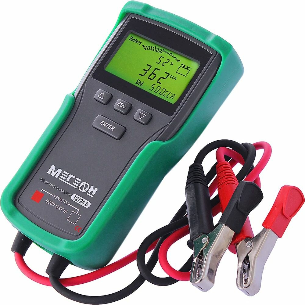 Тестер автомобильного аккумулятора мегеон 24 В