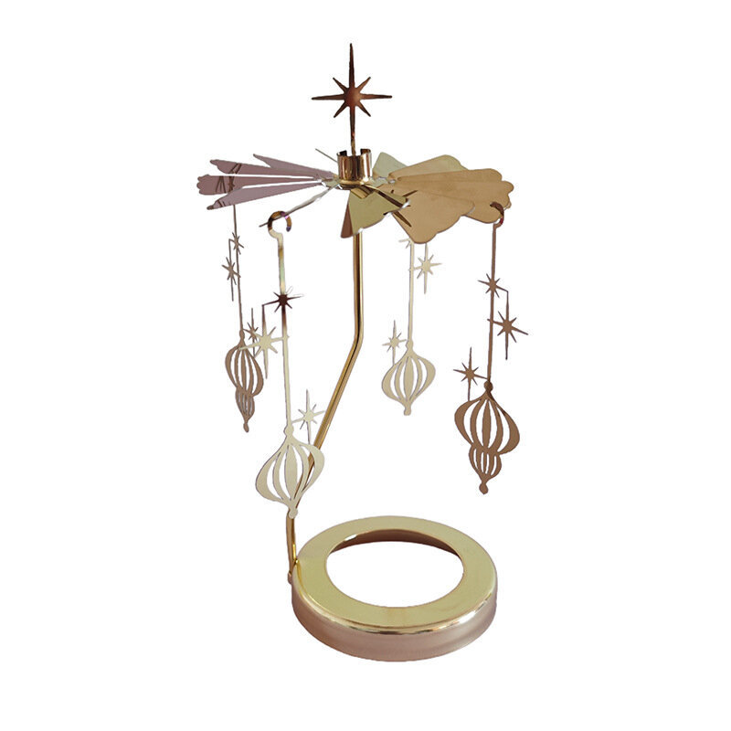 Романтическая ароматическая стеклянная чашка-карусель с оригинальной крышкой, вращающийся подсвечник в виде фонаря.