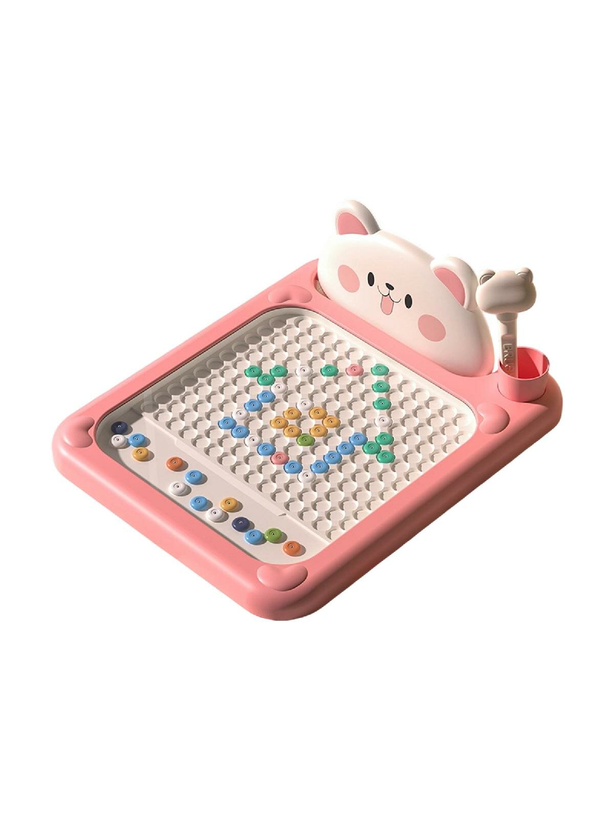 Мультяшная Магнитная доска Для рисования, Игривый Магнитный Блокнот для рисования для Детей, Удобный в переноске Магнитный планшет для рисования с ручкой, Доска для рисования Магнитными Точками, Обучающее снаряжение для малышей для мальчиков и девочек