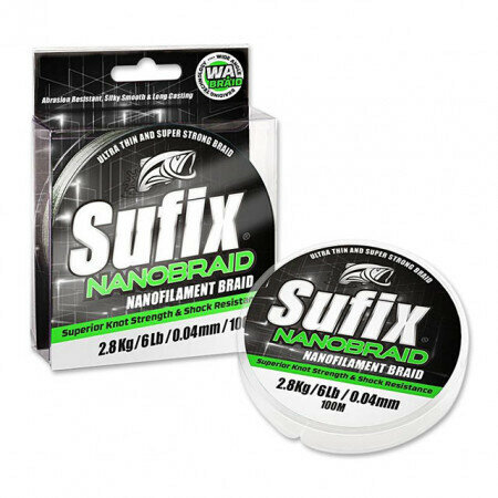 Леска плетеная SUFIX Nano Braid (DS1WG00801QA91 (100 м 0,1мм))