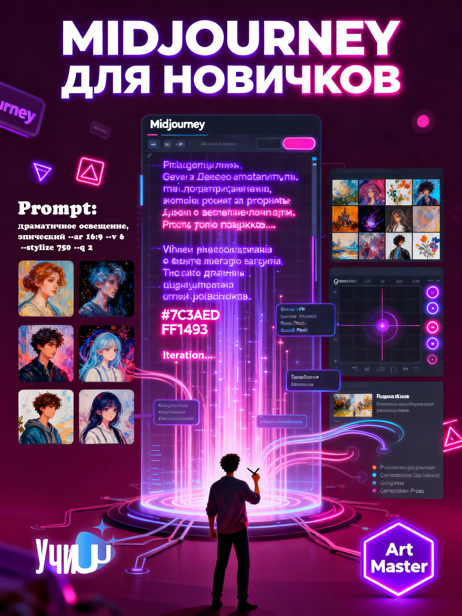 Midjourney для новичков: настройки параметров и стилей, генерация промптов и шаблонов, интеграции с сервисами