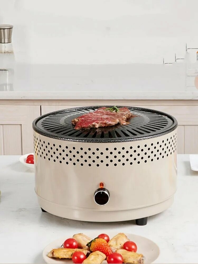 Круглый уличный гриль-барбекю в японском стиле, подогреваемый спиртом/древесным углем,29cm