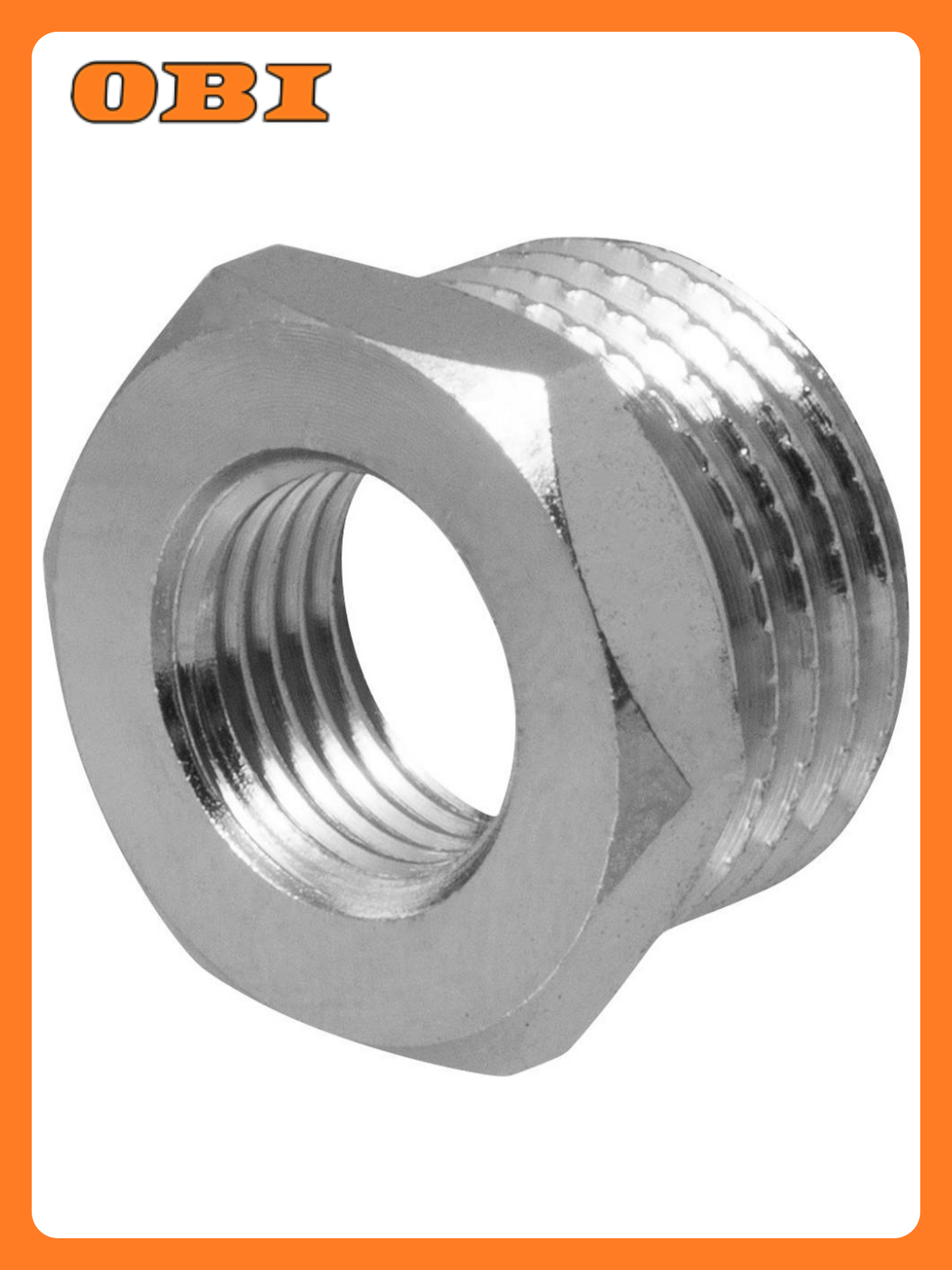 Футорка MPF, латунь CW617N, никелевое покрытие, 1/2" x 1/4", 26 мм