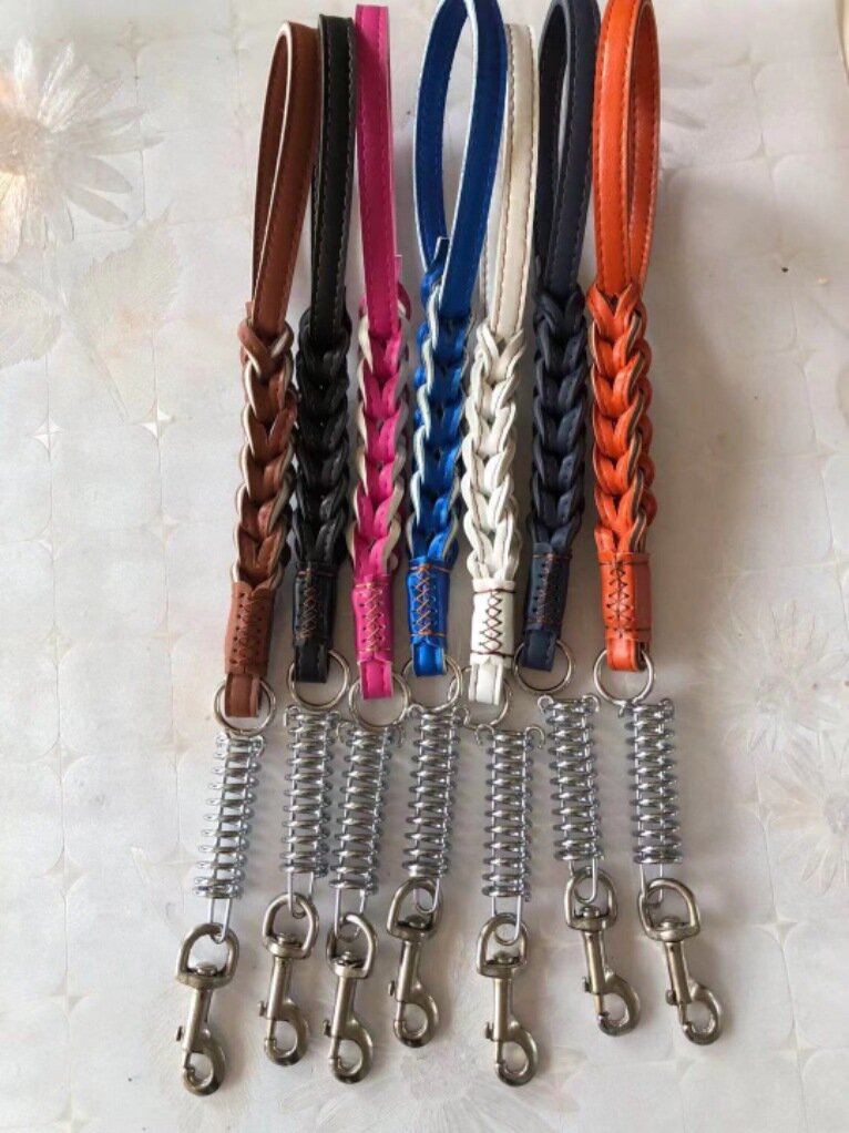 Плетеный поводок для животных, поводок для собак, пружинный поводок с амортизацией, короткий поводок для собак, товары