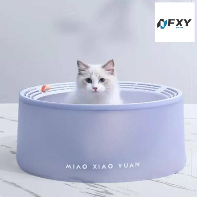 Лоток SQNKJ Miao Xiao, круглый, открытый, для кошек, полипропилен, цвет фиолетовый