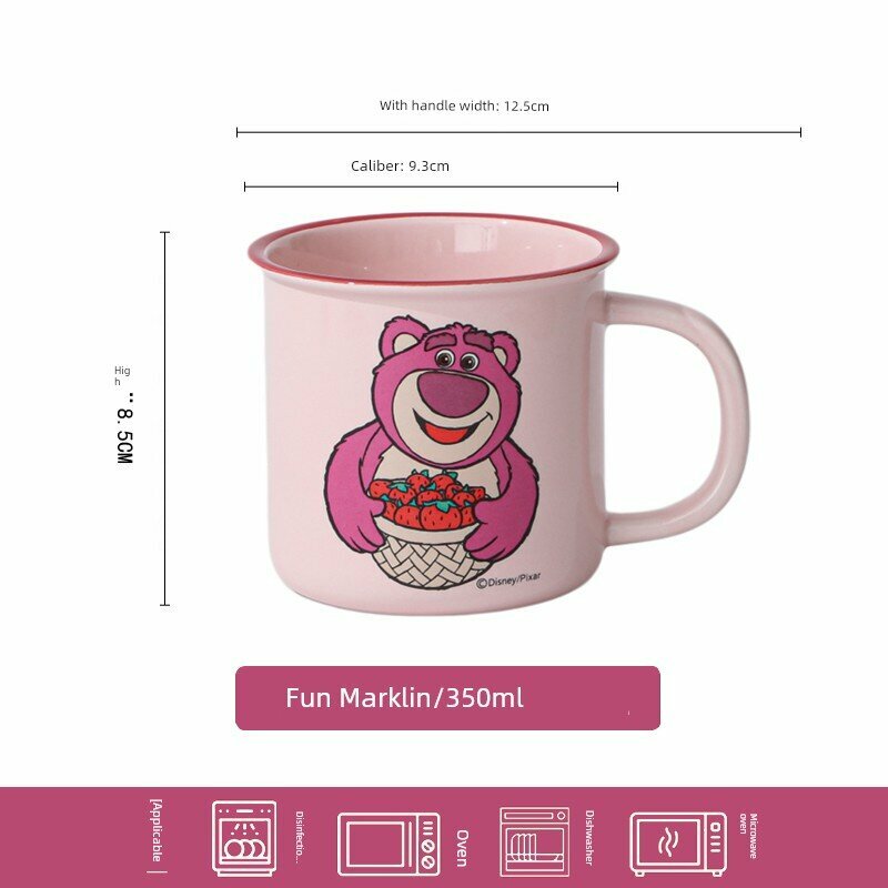 Набор посуды Disney с персонажем Лотсо: милые керамические тарелки, миски для риса, супа и лапши. Кружка «Малиновый