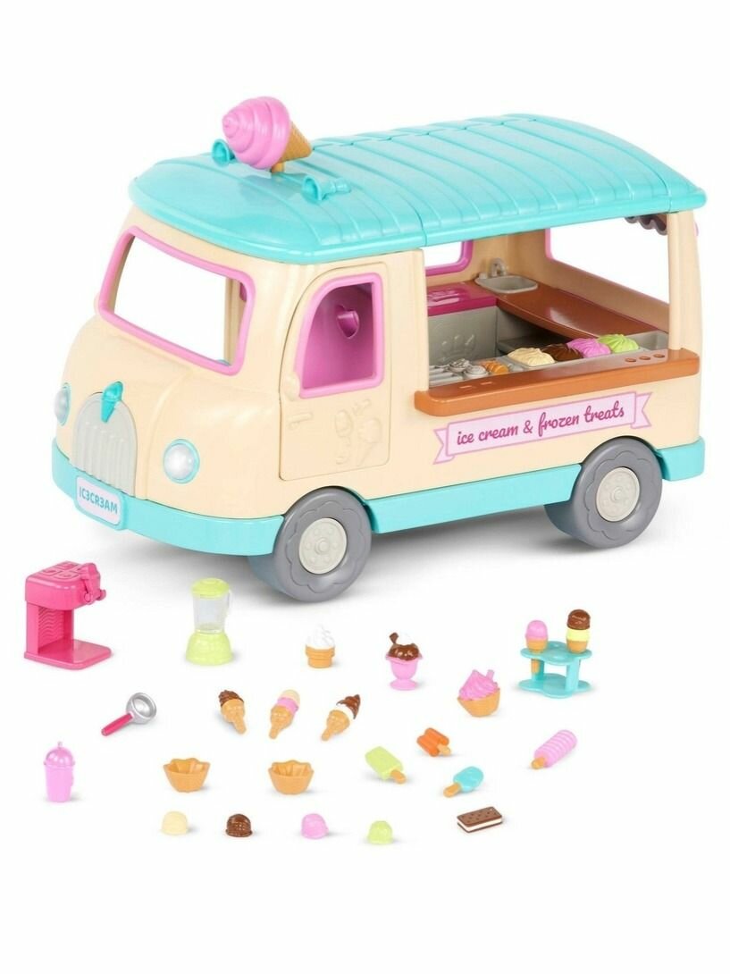 LI'L WOODZEEZ Игровой набор фургон-мороженое с аксессуарами и светом для детей