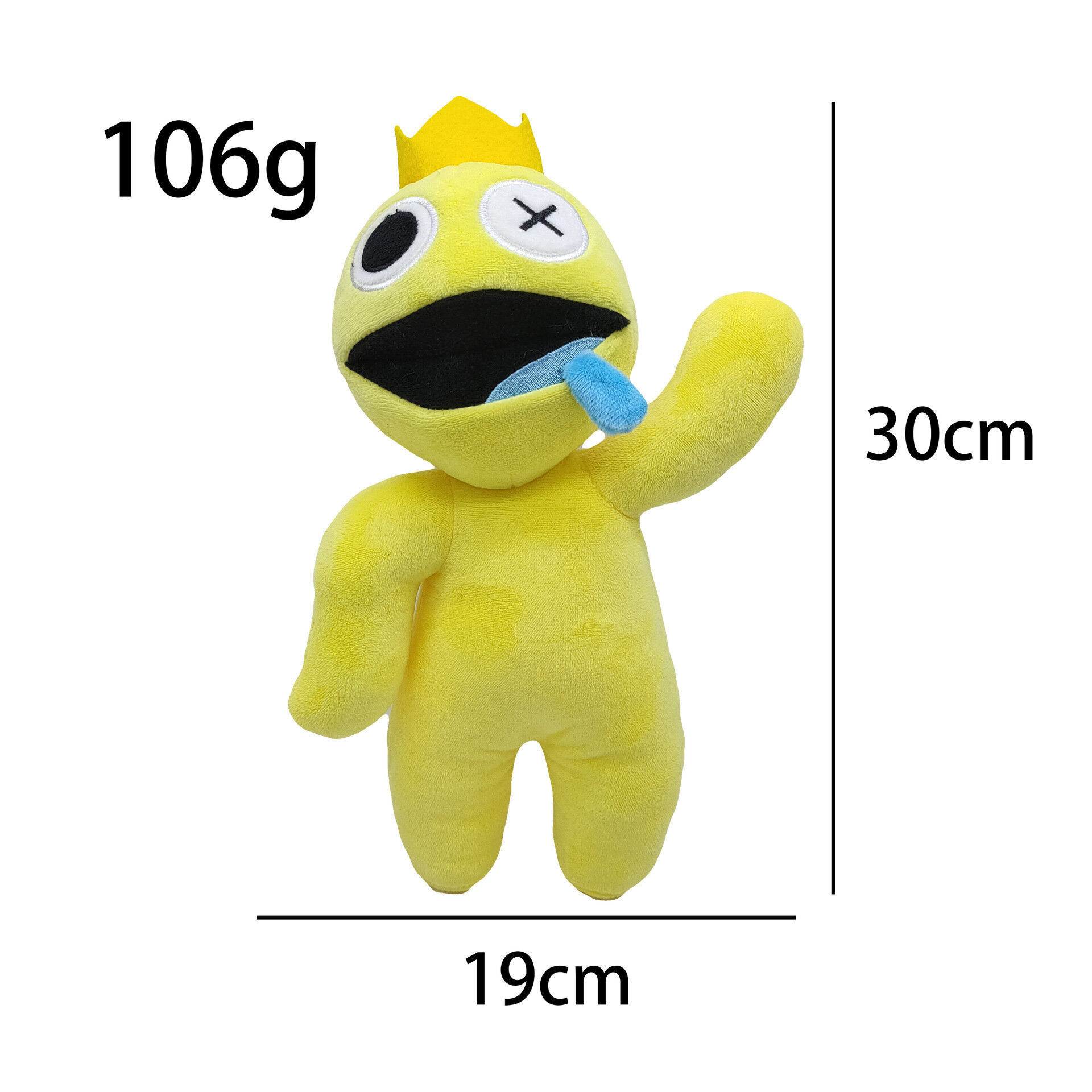 Радуга Друзья Rainbow Friends Chapter 2 глотка водяного монстра динозавра плюшевая игрушка глаза голова Желтый друг_30cm