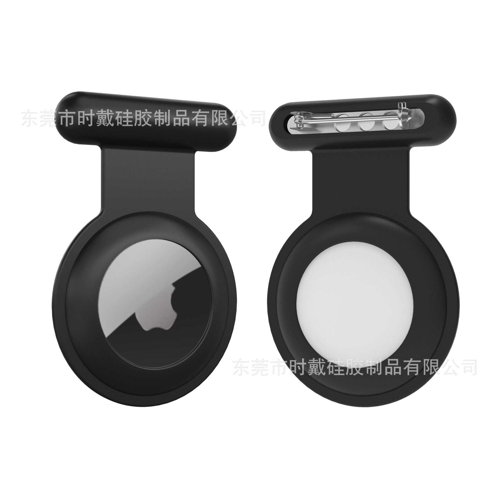 Черный силиконовый чехол для Apple AirTag с GPS-трекером, тонкий дизайн для аксессуаров iPhone (1 шт.)