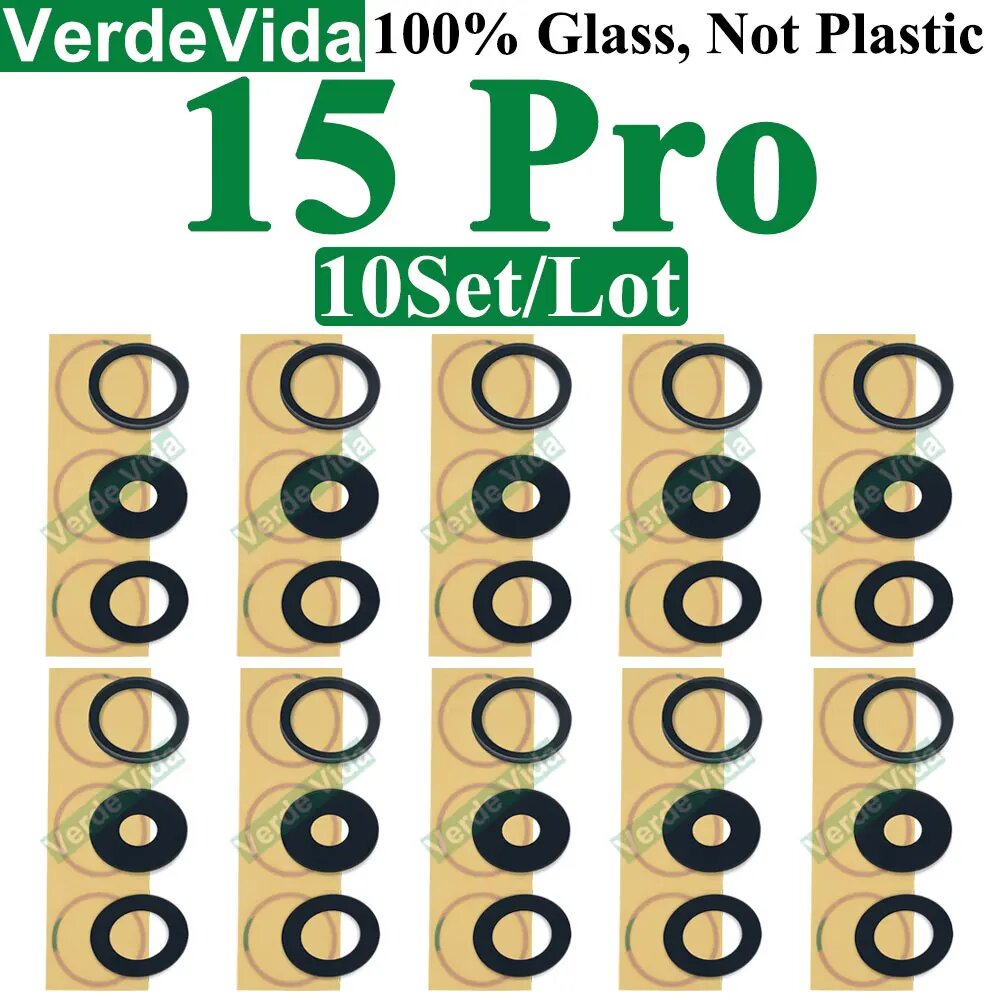 10 комплектов стеклянных линз для задней камеры A+ для iPhone 13 16 Pro Max 13Mini 14Plus 15Plus 15Pro 16Pro 11Pro 13Pro 12Pro 11Pro XS 12ProMax 10Set 15Pro