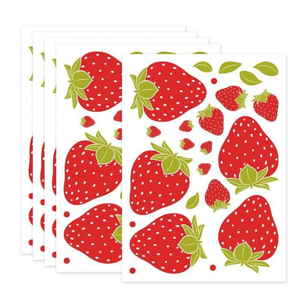 Наклейки на Стены ПВХ Клубничного Стикера Водонепроницаемые Клейкие Для Детской Комнаты Класса