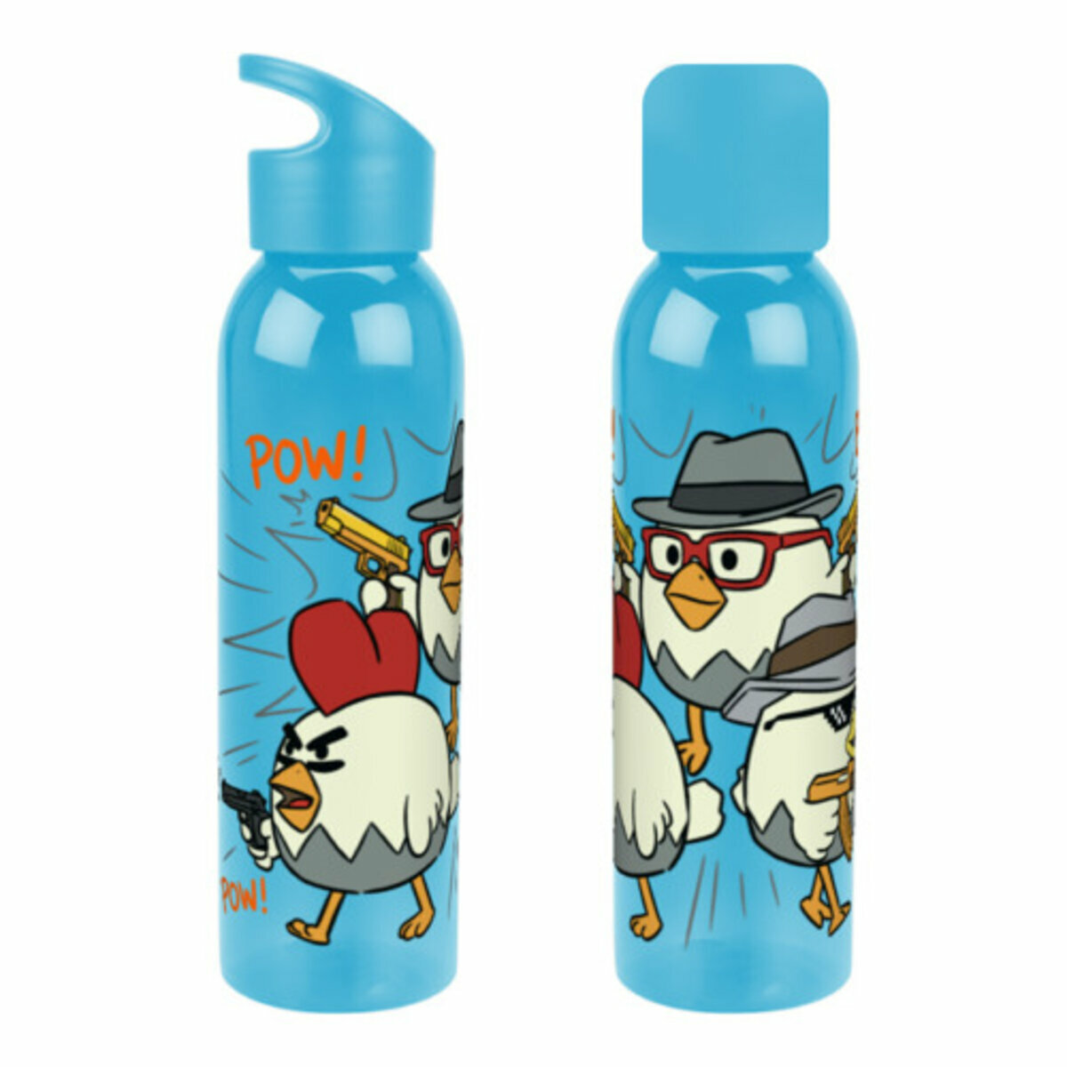 Бутылка для воды «Чикен ган с курицей chicken gun» (голубой)