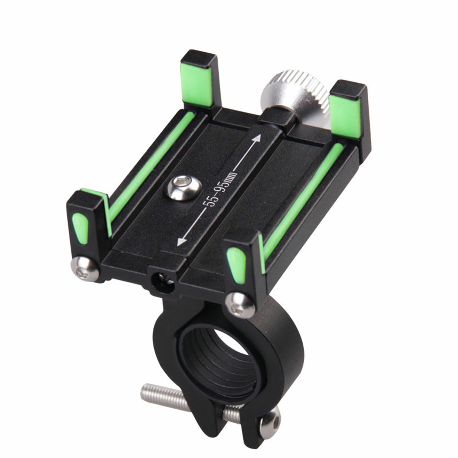 Аксессуары для велосипедов, Алюминиевый держатель для телефона на горный велосипед, электровелосипед, мотоцикл - зеленый, 1 комплект