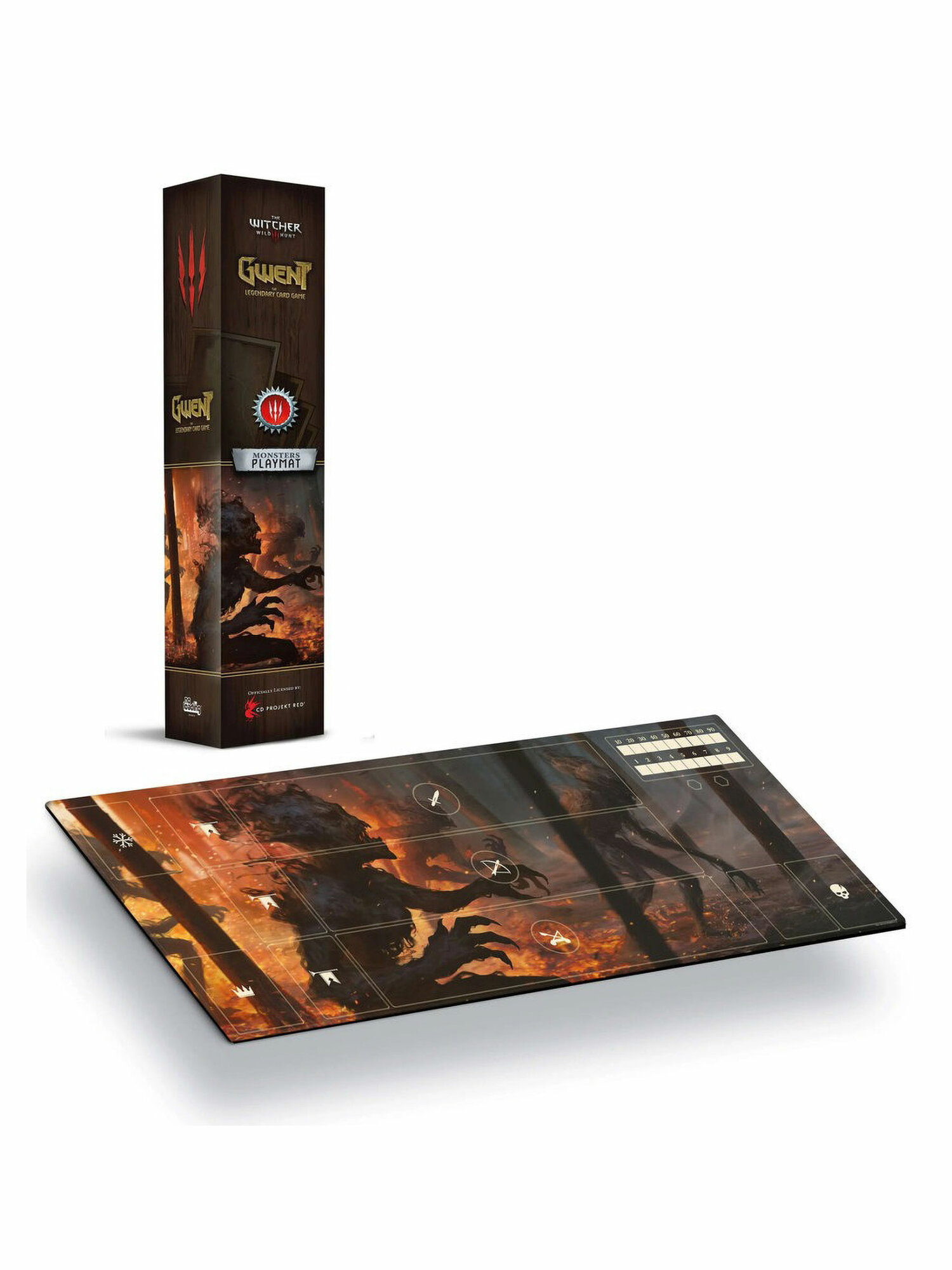 Игровое поле для настольной игры No Loading Games The Witcher 3 Wild Hunt: Gwent - Monsters, 29 × 73 см
