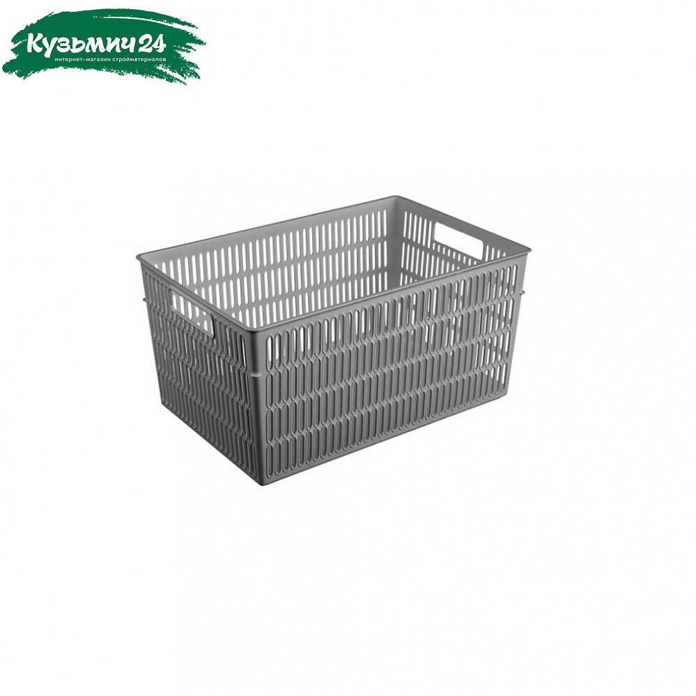Корзина Econova Simplify, универсальная, серая, 138х184х274 мм, 6 л, 435250511
