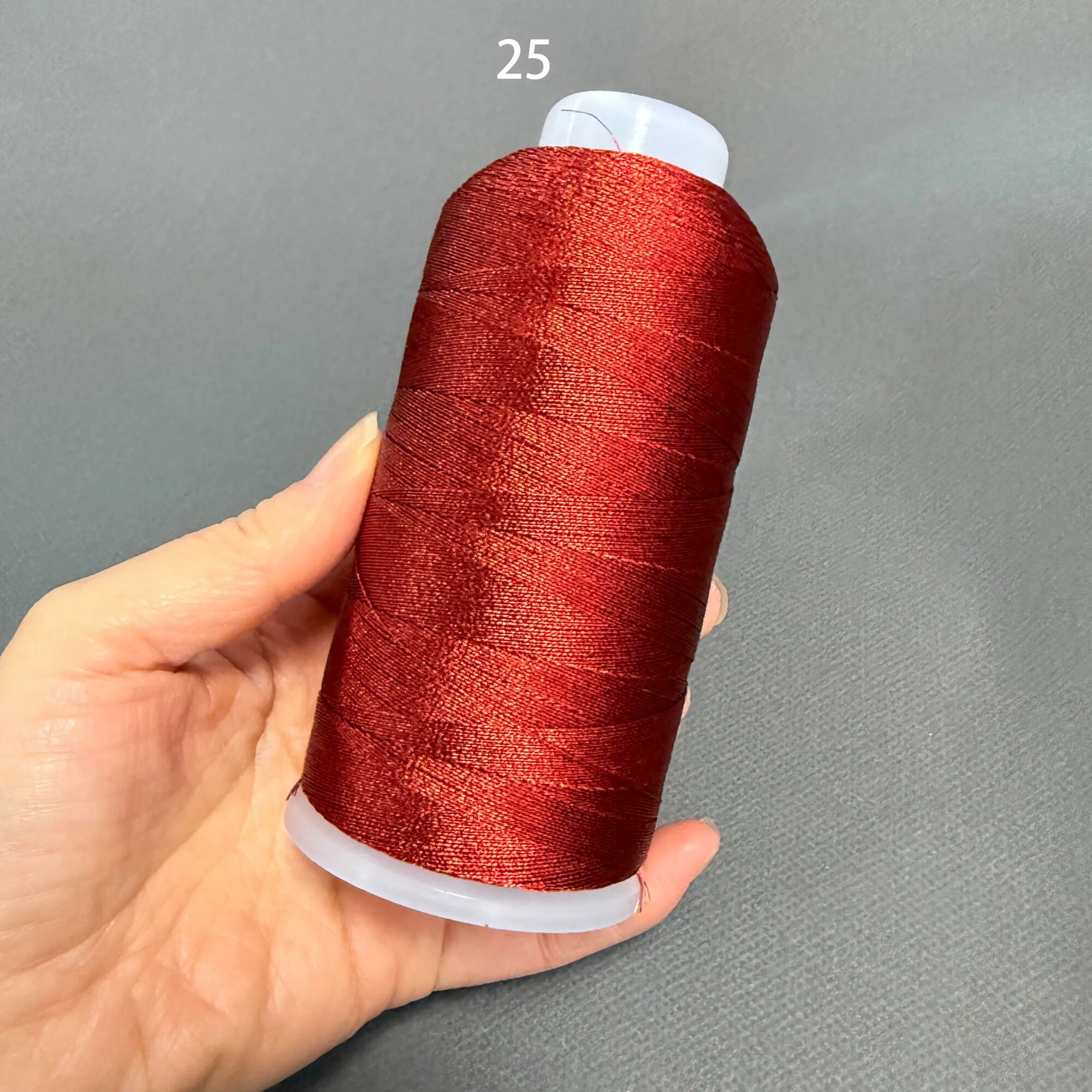 Sanbest металлизированная нить для рукоделия 4 прядки Бордовый, 25