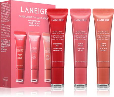 Подарочный набор Laneige Glaze Tinted Lip Serum, блески для губ
