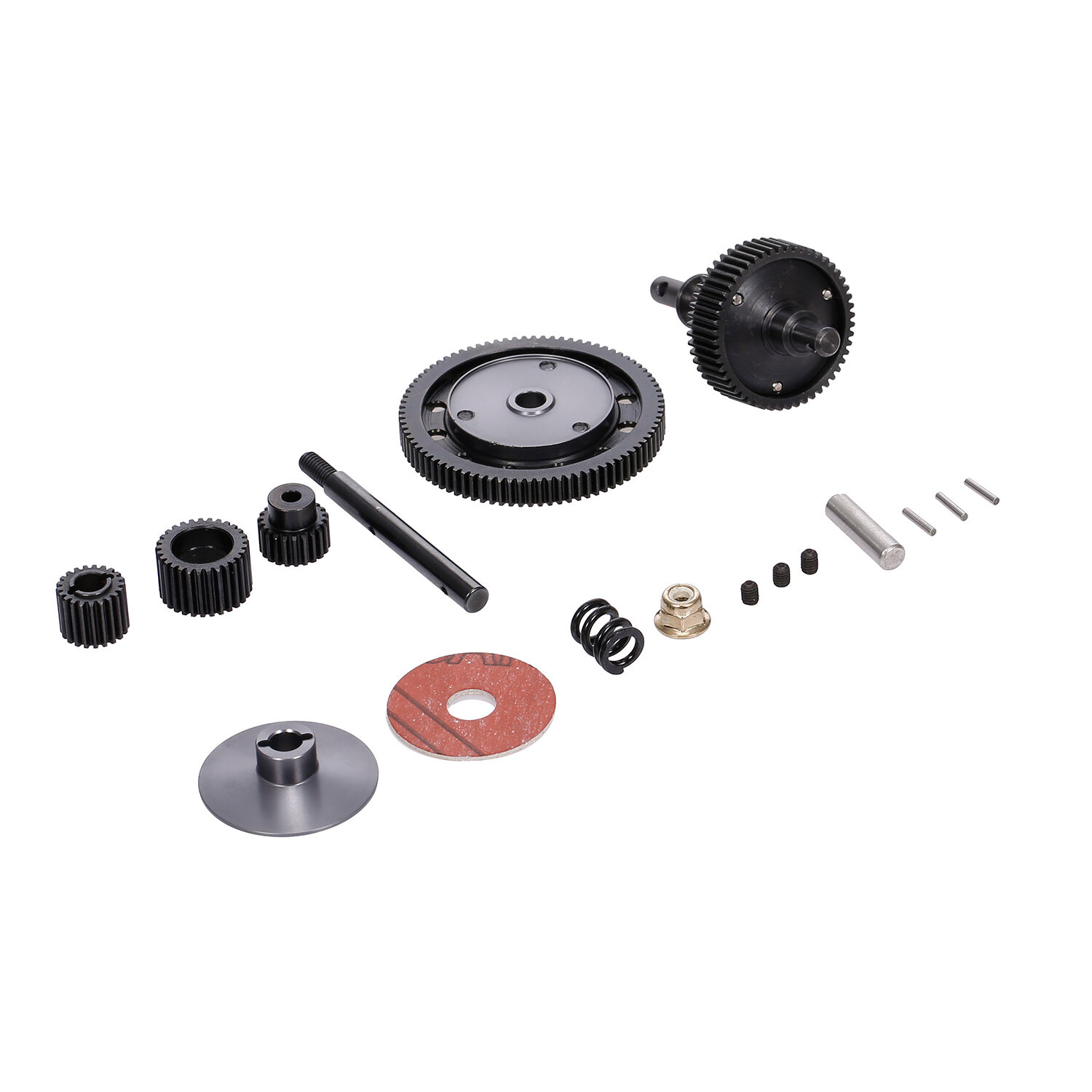 Зубчатые передачи коробки передач из упрочненной стали с шестерней двигателя для 1/10 RC вездехода Axial SCX10, запчасть для модернизации коробки передач, материал металл, диаметр шестерни двигателя 45мм, диаметр передающей шестерни 30мм, размер упаковки