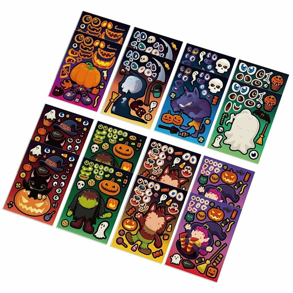 16.08.24/32 ПК Хэллоуин наклейки тыквы
