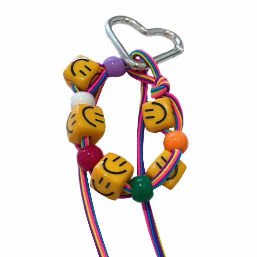 (1 Шт.) Симпатичные и универсальные квадратные бусины планета смайлик кулон