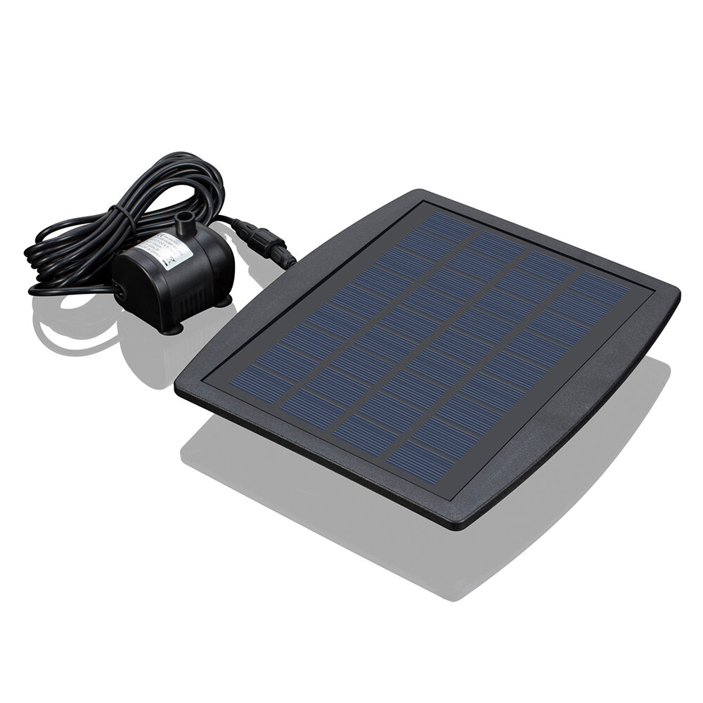 Солнечная панель для фонтанов ландшафтных бассейнов садов, подключаемый солнечный декоративный фонтан с водяным насосом 9В 2.5Вт, монокристаллическая солнечная панель 9В/2.5Вт, максимальная высота воды 120см, расход 200л/ч, длина провода 300см, размер
