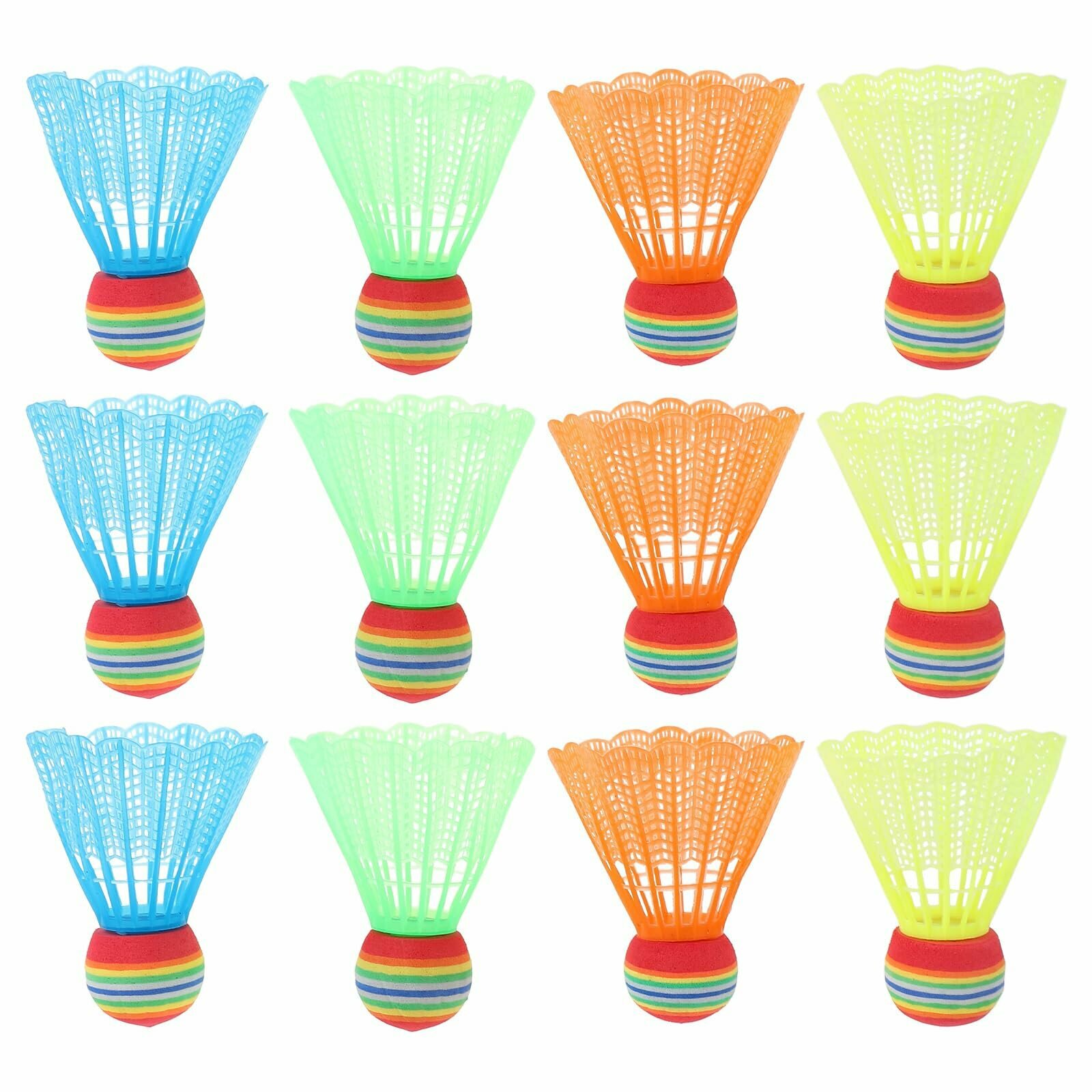 Красочный и прочный детский набор для бадминтона, разноцветные креативные пластиковые EVA радужные головки, тренировочные и развлекательные ракетки с большими головками.