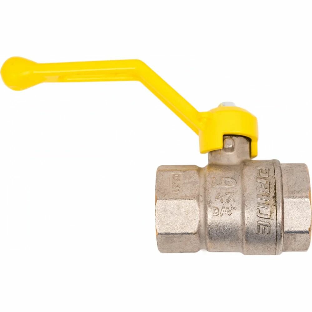 Шаровой кран LD Pride латунь никель газ Ду20 Ру40 ВР полнопроходной рычаг 007-8024 537161