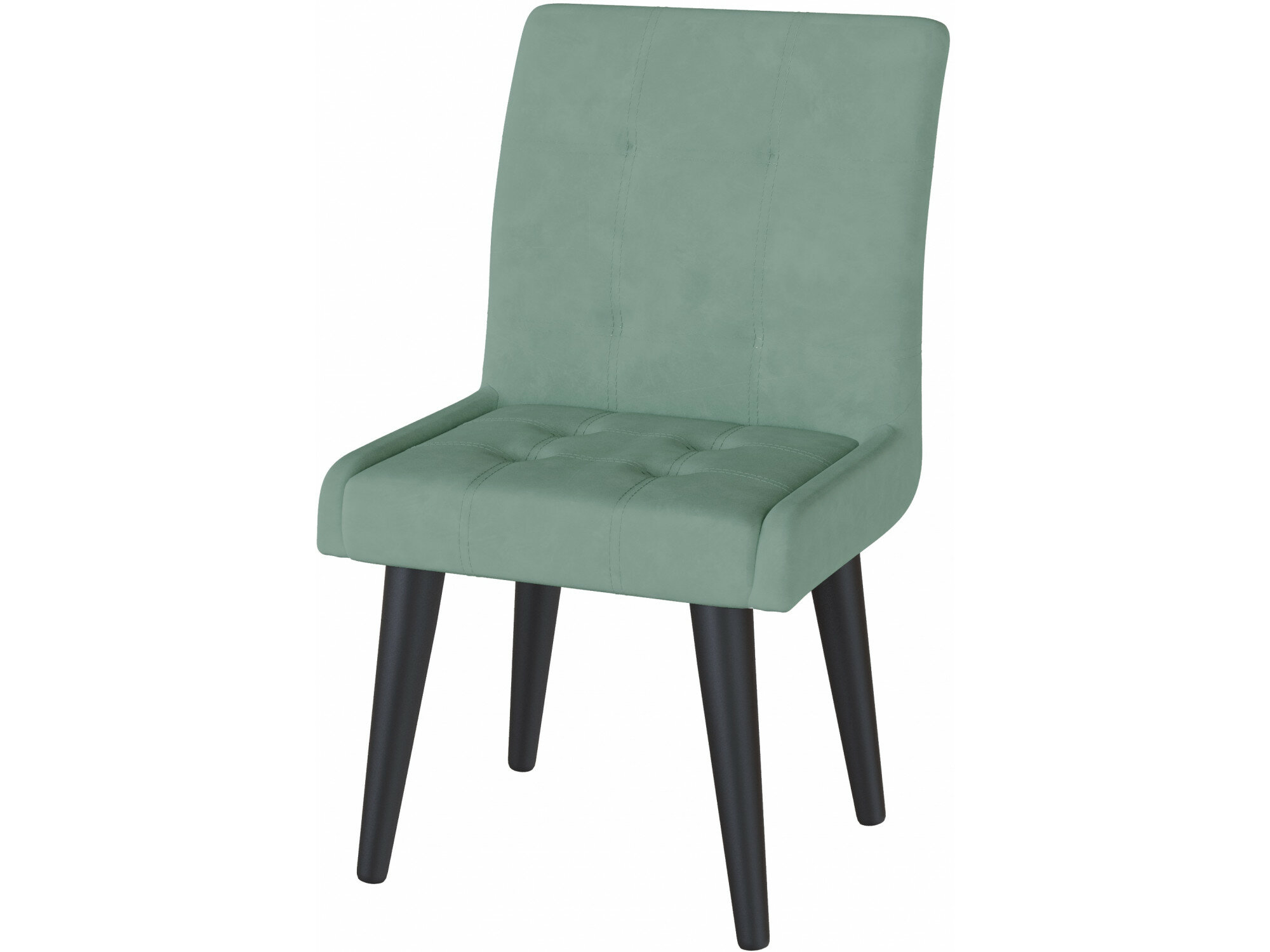 Стул мягкий дизайнерский, 500х870, обивка с отстрочкой велюр  мятный