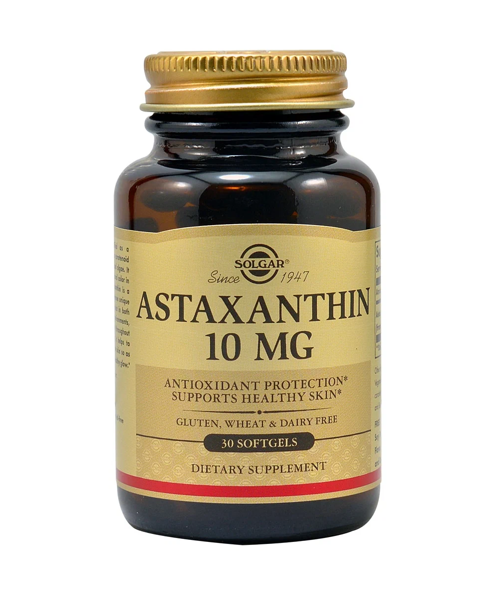 "Solgar Astaxanthin", Солгар Астаксантин, 10 мг, 30 гелевых капсул