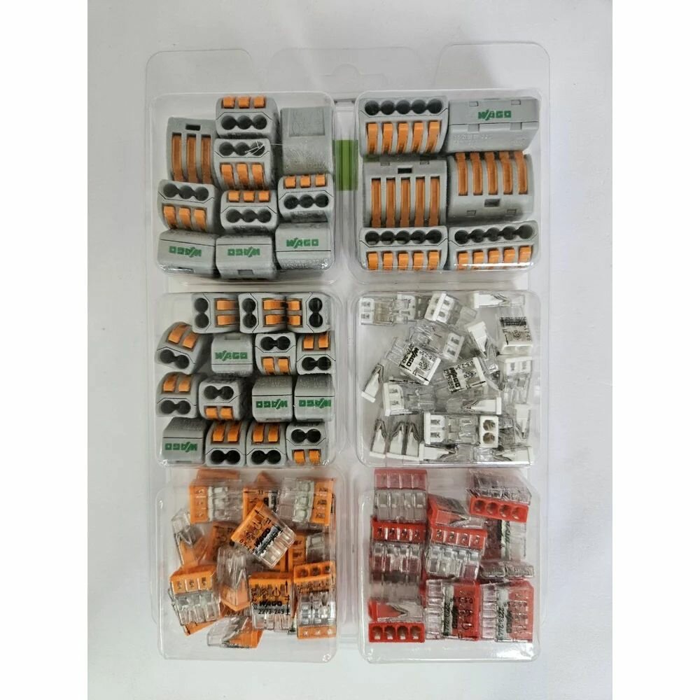 КлеммаНабор №3 WAGO (222-412, 222-413, 222-415, 2273-242, 2273-243, 2273-244) 106 шт. 42556 WAGO. Набор №3