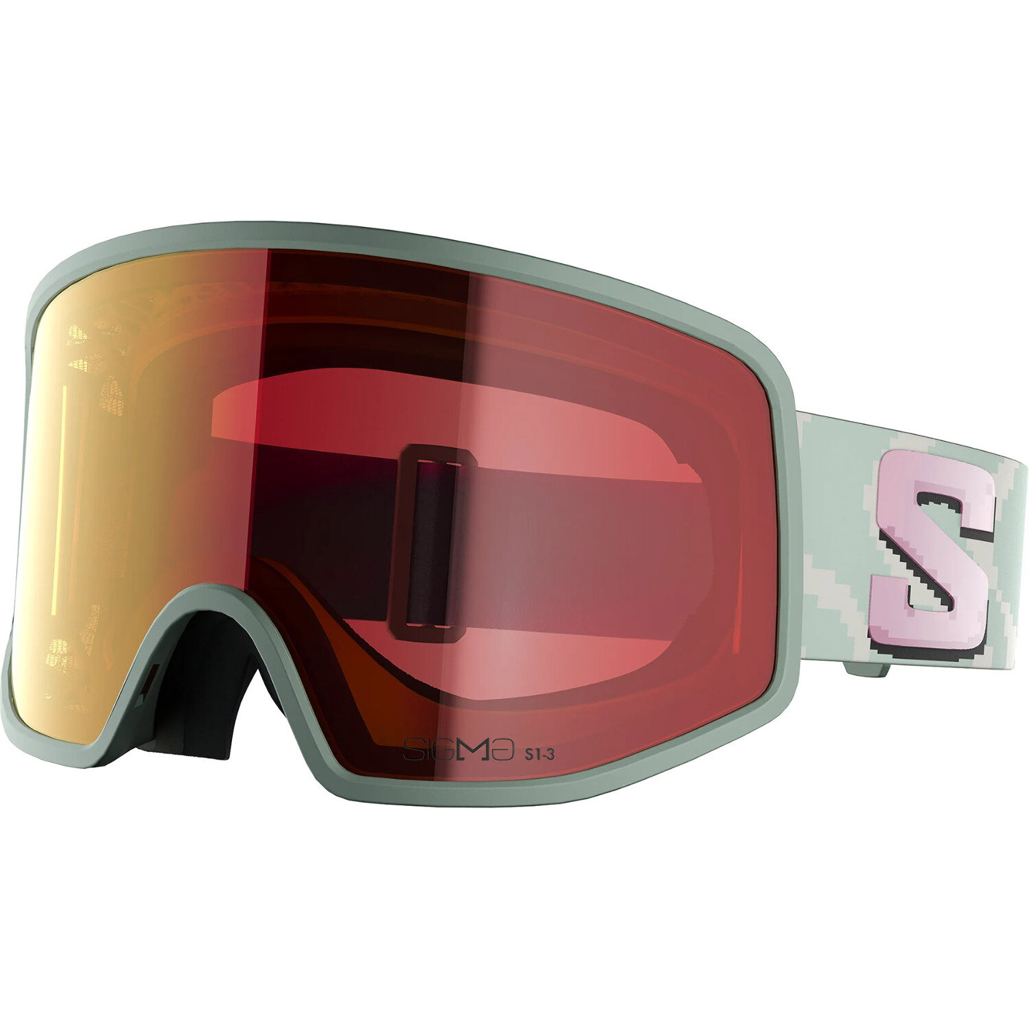 Горнолыжные очки Salomon Sentry Pro Otg Sigma Photo Iceberg Green Cat. 1-3 25/26 зеленый, для мужчин , Зеленый