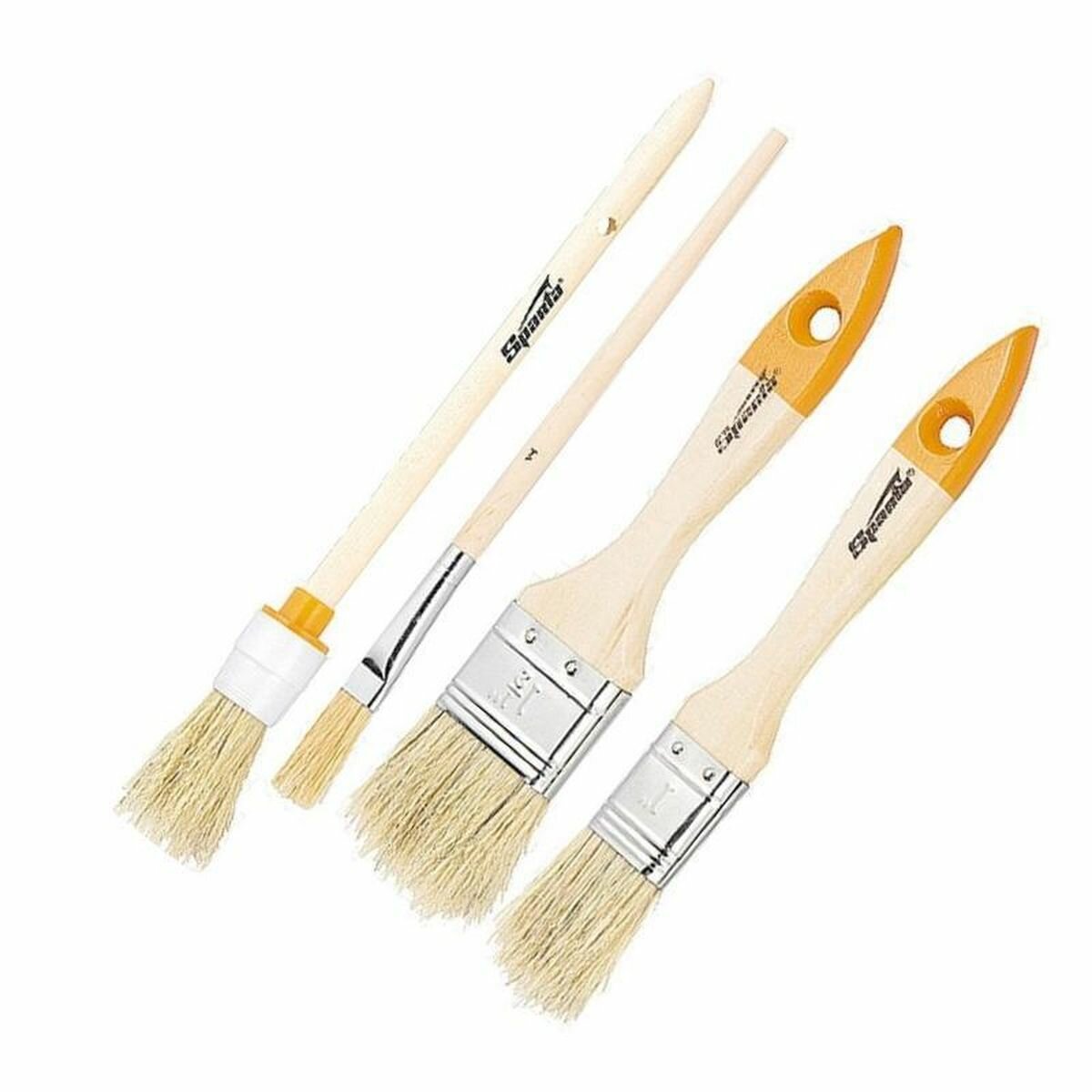 Набор кистей малярных Sparta, из натуральной щетины, 20/38.1/25/50мм