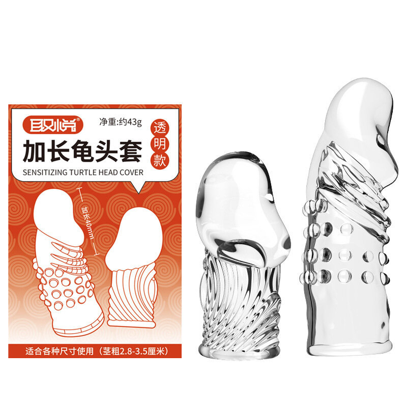 Набор для удлинения головки полового члена, 2 шт, мужской набор с кристаллами в виде волчьего зуба, набор для пениса,