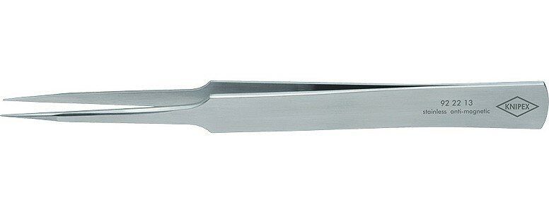 Пинцет KNIPEX захватный прецизионный, особо тонкие губки американской формы, 135 мм, CrNi нерж, антимагнит