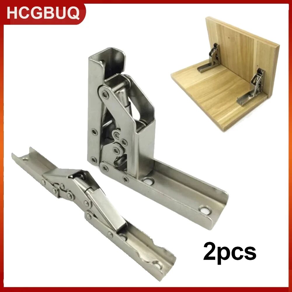 2 шт, самоблокирующиеся складные петли 90 градусов, петли без отверстий, кронштейны для ножек стола, 90/180 градусов, плоские пружинные складные петли, набор