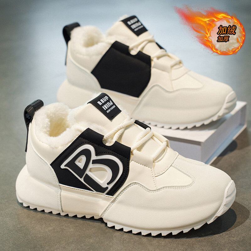 LUO Кроссовки Мужчины Летняя Мягкая Сетка Удобная/White plus velvet