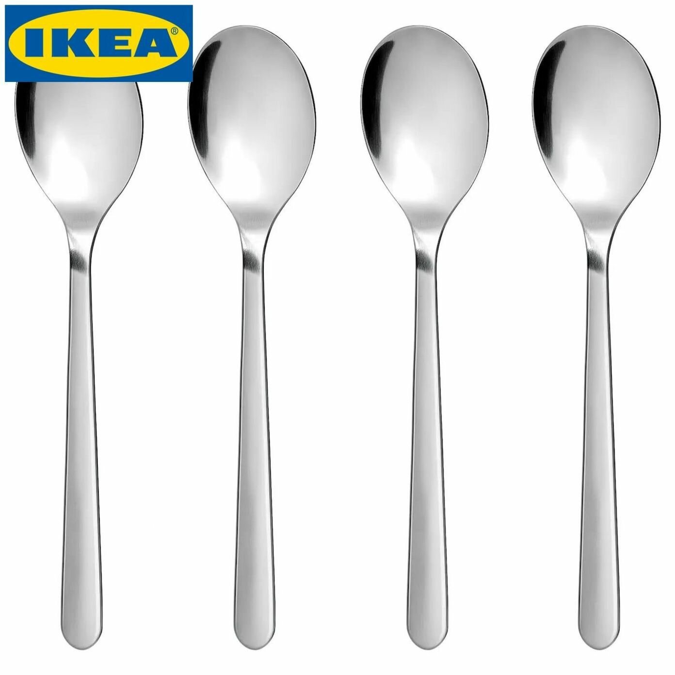 IKEA Набор столовых приборов Fornuft 4 предм. серебристый, белый