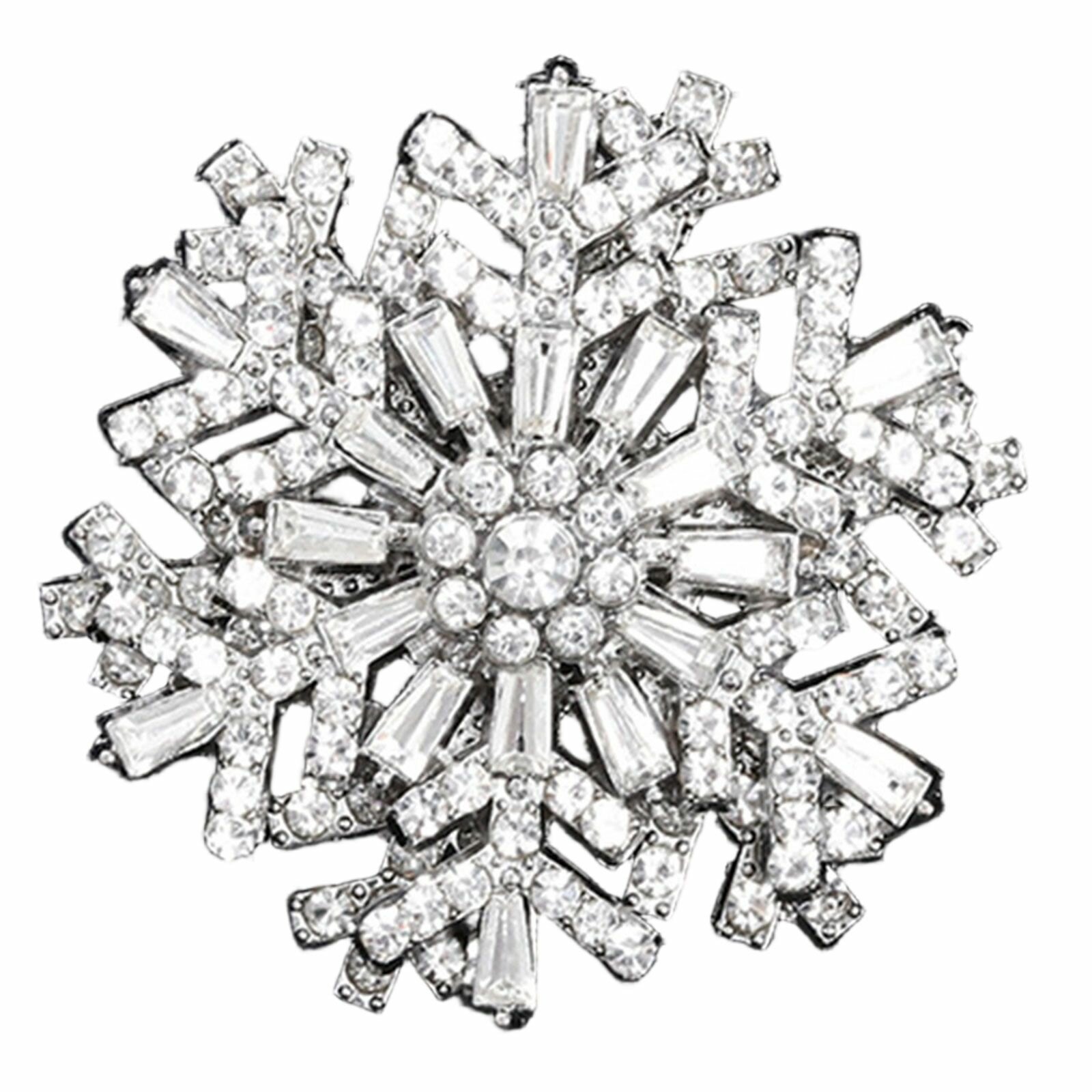 Модная брошь-снежинка с вращающимся акцентом сплав безопасна для повседневной носки