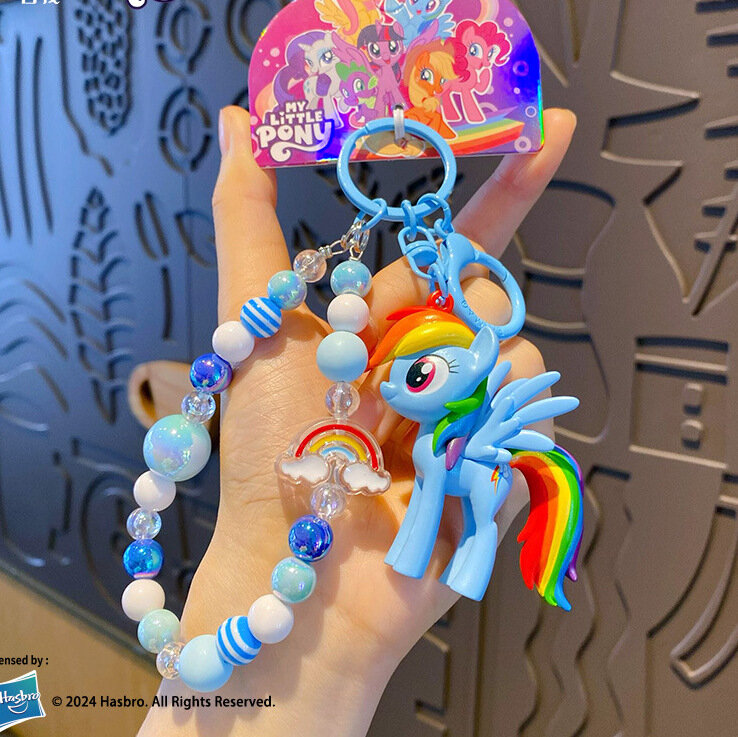 Мягкий брелок с мультяшным My Little Pony для женщин, милый брелок с Флаттершай, литой плюшевый брелок, аксессуар для сумки