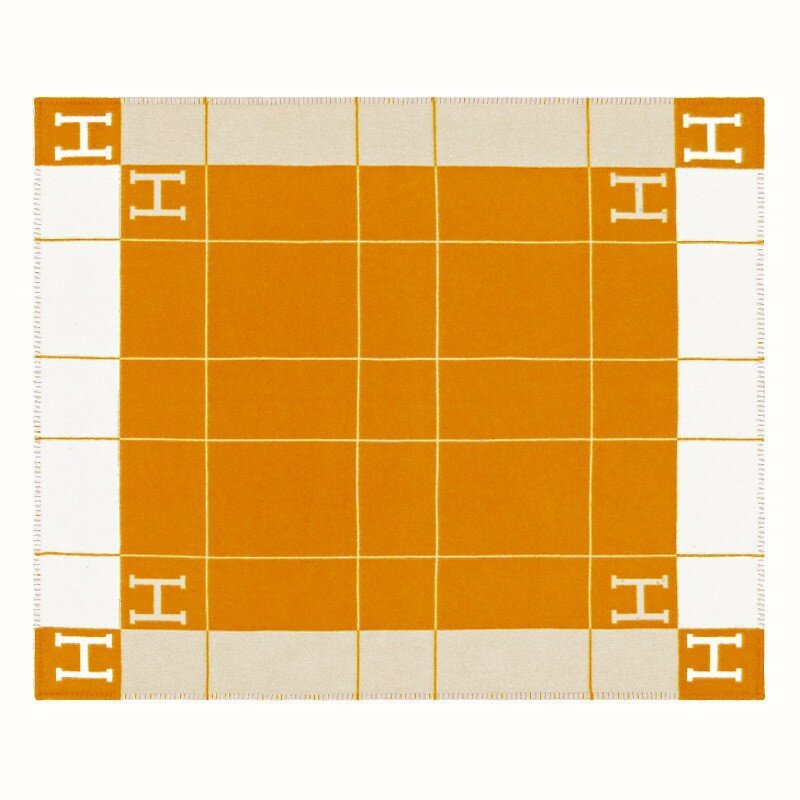 Плед из кашемира с буквой H для первого класса самолета, для сна в кондиционированном помещении, для автомобиля, кемпинга, дивана