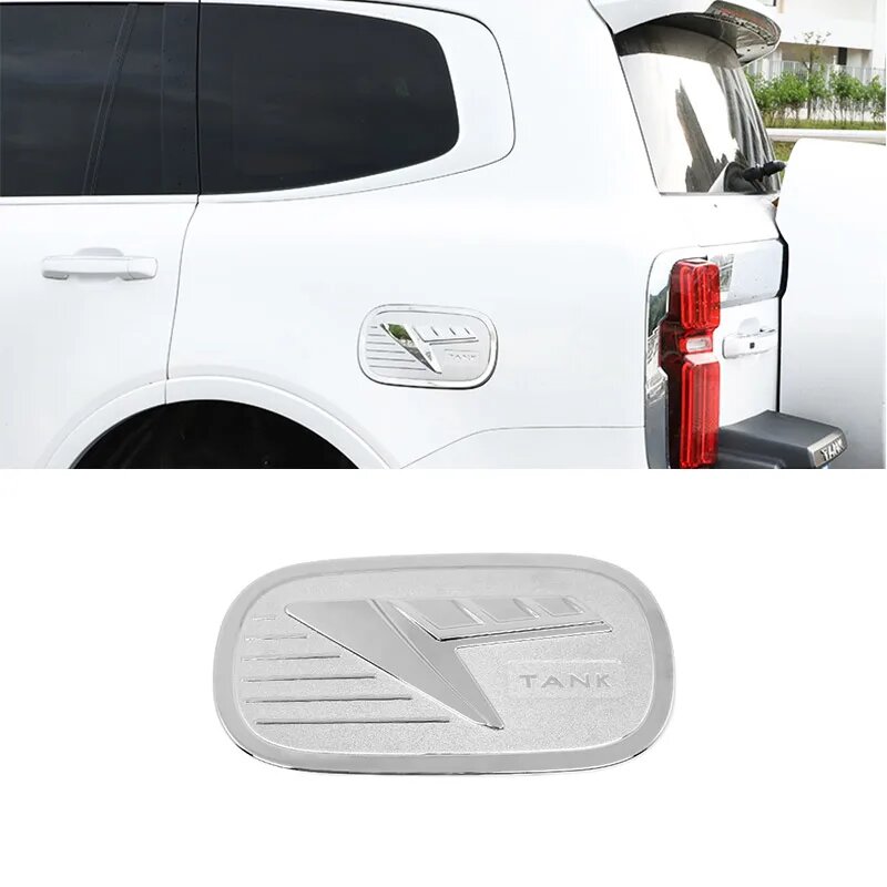 Крышка топливного бака автомобиля, украшение из АБС-пластика, защитные детали для WEY GWM Tank 500 T500 2023, аксессуары для внешней модификации автомобиля Silver