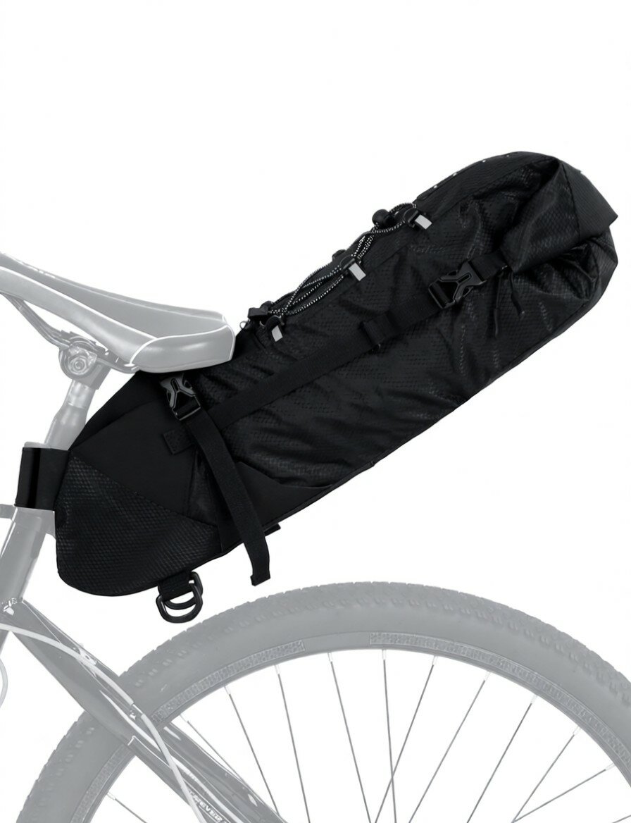 Сумка под седло велосипеда 3-10L для MTB и дорожных велосипедов, задняя сумка под седло, tail pack, объем 3-10 литров, материал нейлон, вес 360г, 1 шт.