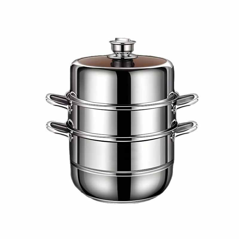 304 Нержавеющая сталь пароварка новая утолщенная трехслойная пароварка многофункциональная бытовая многослойная для индукционной плиты и газовой плиты универсальная