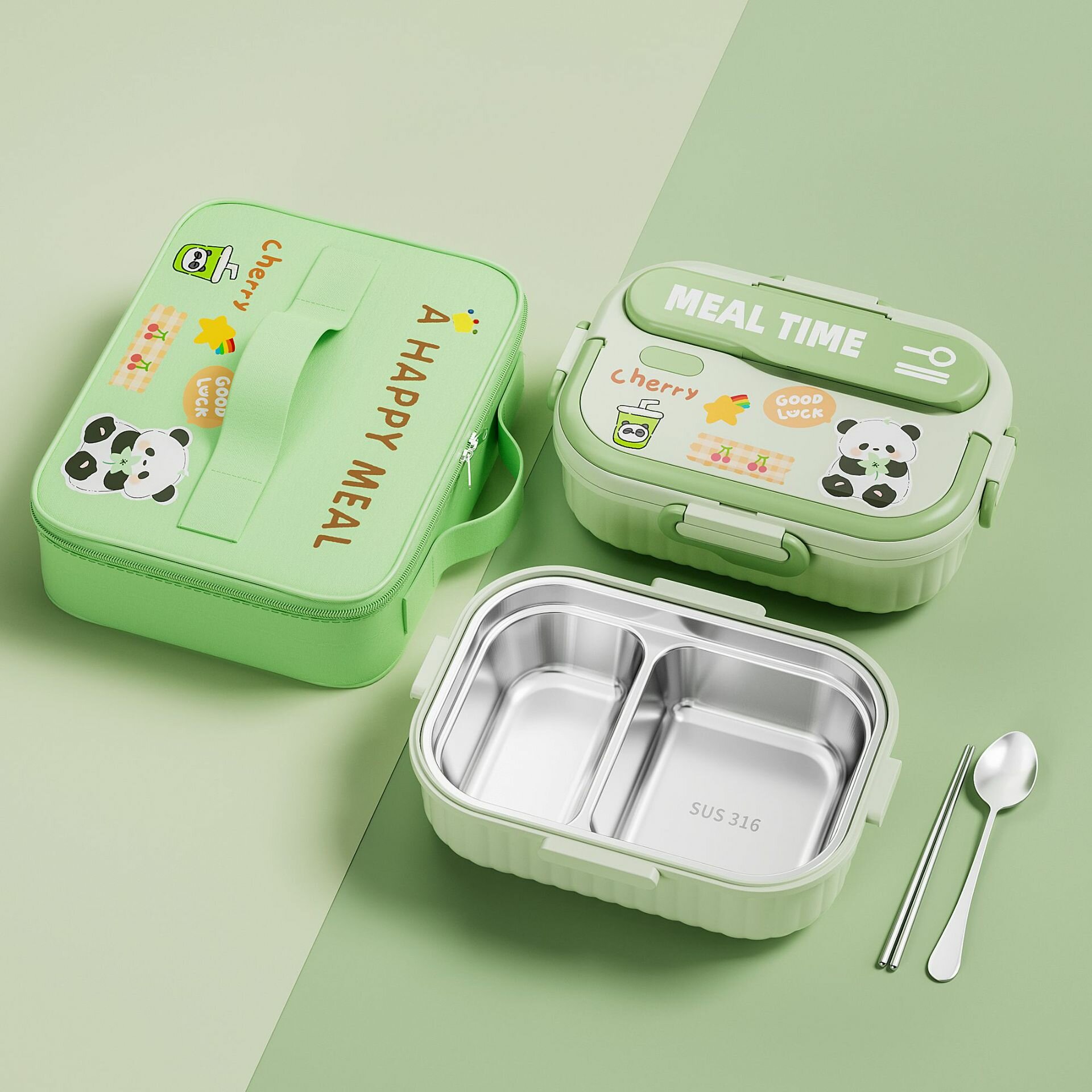 Ланч-бокс из нержавеющей стали 316 Unicorn, изолированный ланч-бокс для студентов, девочек, школьный бенто-бокс, детский контейнер